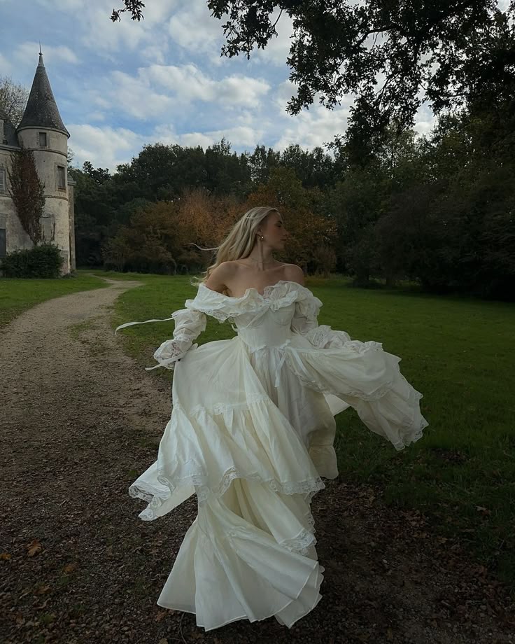 Princess A Line Long Sleeve Tiered Ivory Satin Long Party Dress Evening ...